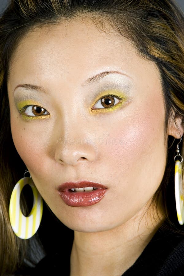 Headshot of a Japanese Woman Stock Photo - Image of brown, person: 895924