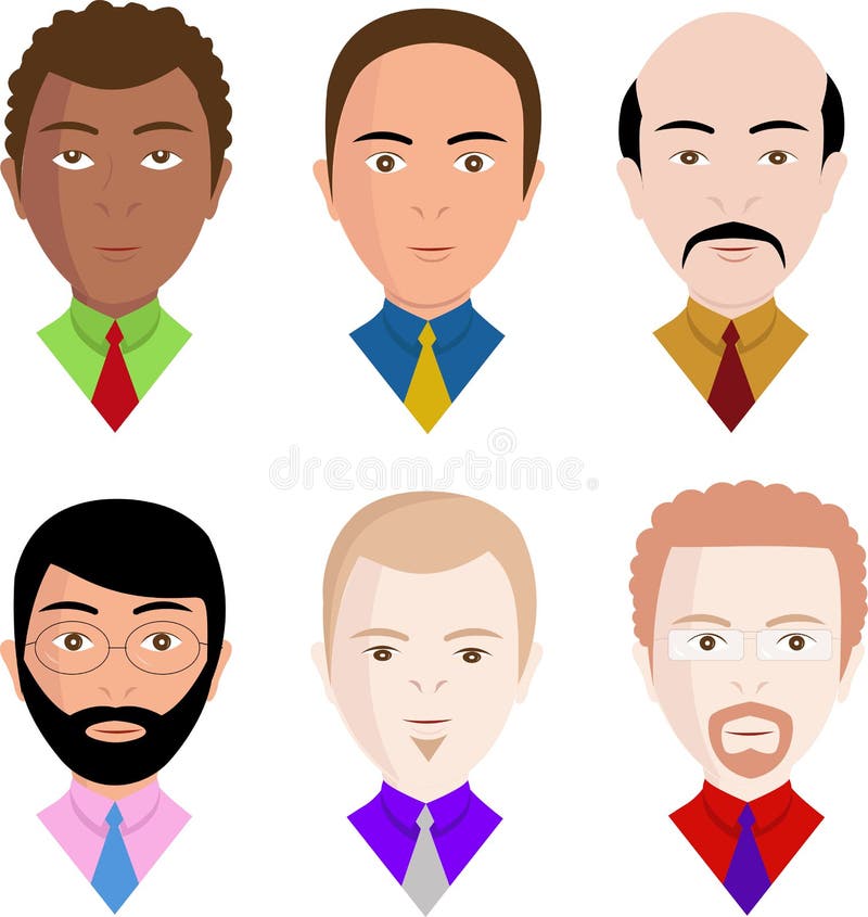 Business Person Headshots Or Faces Stock Vector - Illustration of ...