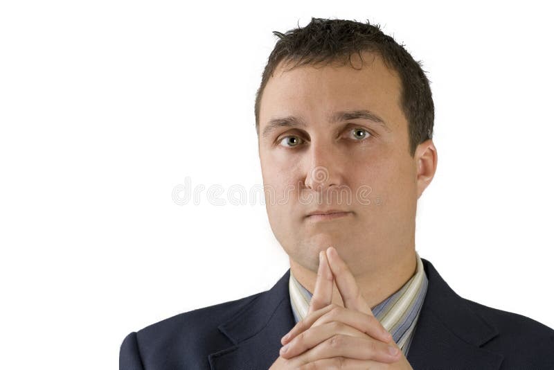 Business man thinking stock photo. Image of look, attractive - 17250654