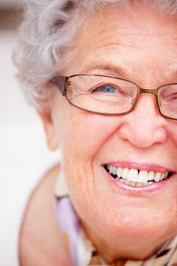 Headshot of a Modern Grandma Smiling Stock Photo - Image of look ...