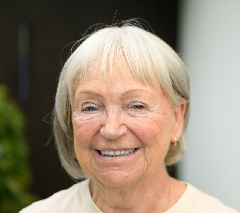 Enthusiastic 82 Year Old Woman Giving A Thumbs Up Stock Image Image