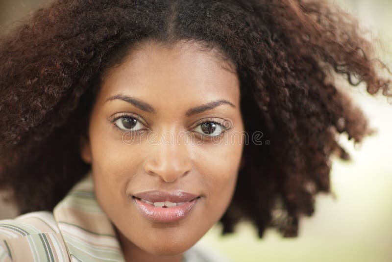 Headshot Of A Young Black Woman Stock Image Image Of Woman Adult