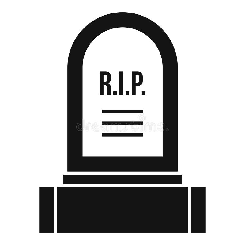 Headstone Icon, Simple Style Stock Vector - Illustration of burial ...