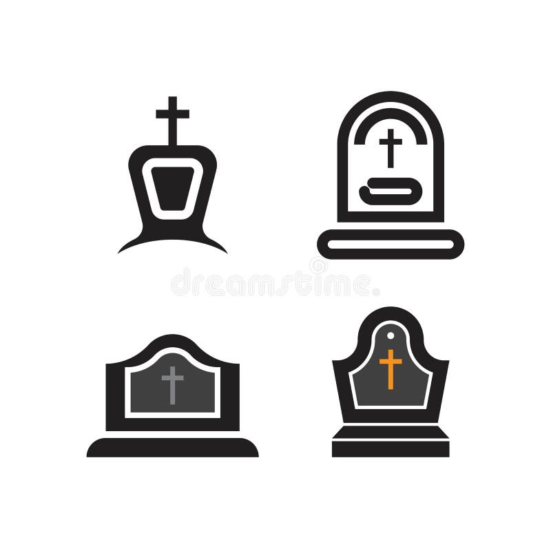Headstone logo icon stock vector. Illustration of religion - 213602317