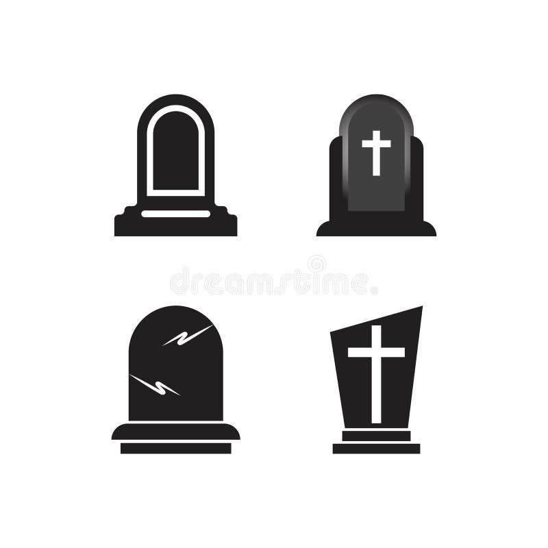 Headstone logo icon stock vector. Illustration of memorial - 213602283