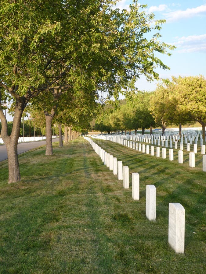 Headstones at National Cemetary Stock Photo - Image of country ...