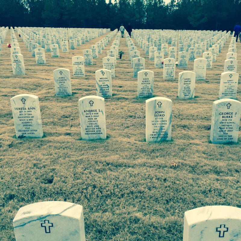 Headstones on Veterans Graves Editorial Stock Photo - Image of soldier ...