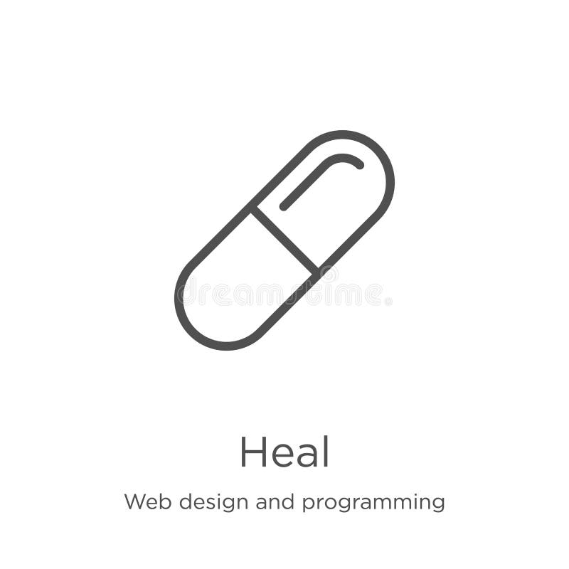 Heal Icon Vector from Web Design and Programming Collection. Thin Line ...
