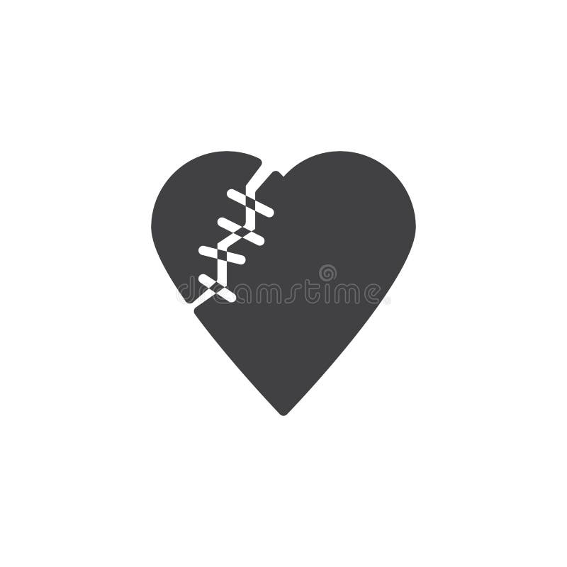 Healed Broken Heart Vector Icon Stock Vector - Illustration of logo ...