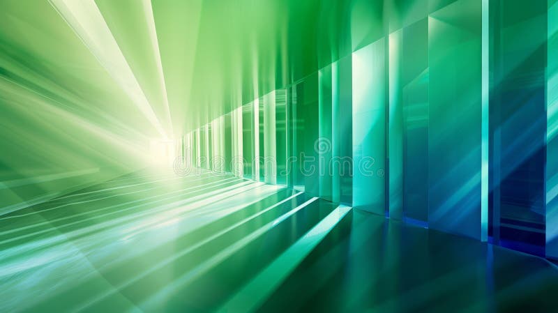 Healing Abstract Background, Soothing Green and Blue Rays, Nurturing ...