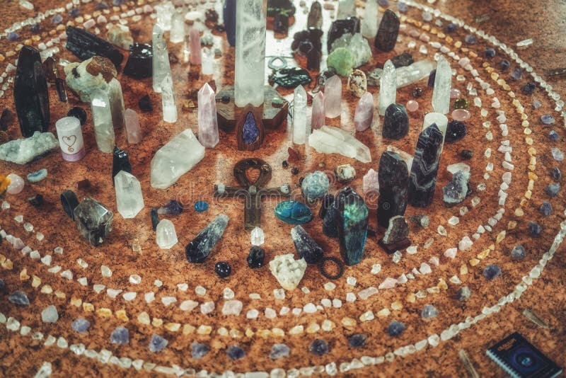 Healing Crystal Bundle, Crystal Healing Decor. Heap of Various Colored ...