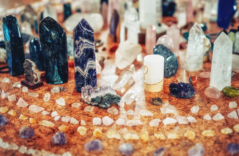 Healing Crystal Bundle, Crystal Healing Decor. Heap of Various Colored ...