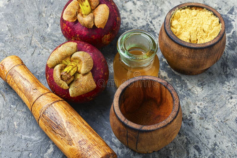 Healing fruit mangosteen stock image. Image of healer - 180355043