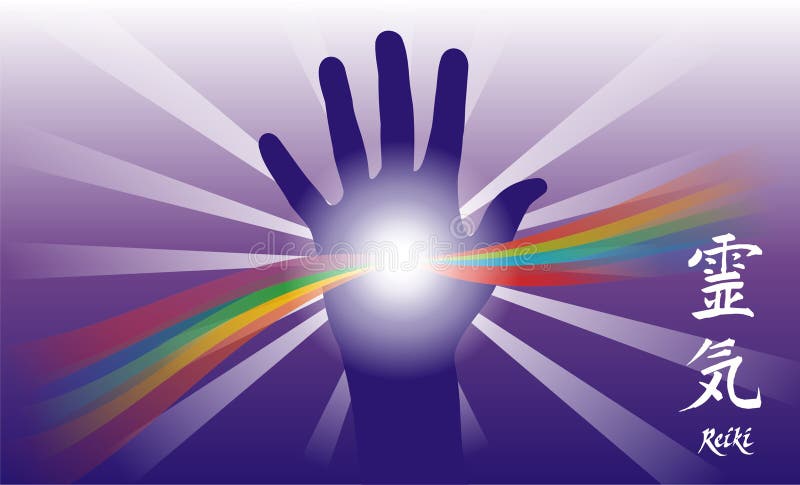 Reiki healing hands stock vector. Illustration of hands - 8596124