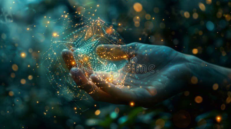 Healing Hands. Esoteric Abilities. Magical Influence Stock Illustration ...