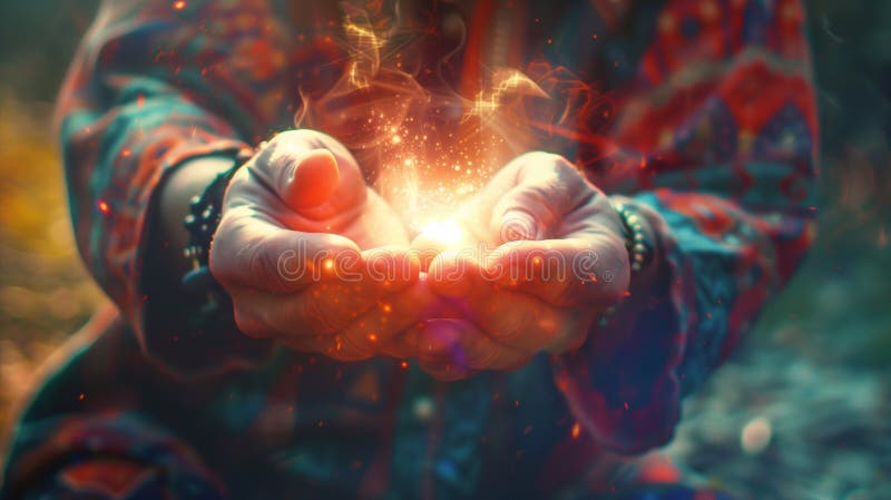 Healing Hands. Esoteric Abilities. Magical Influence Stock Illustration ...