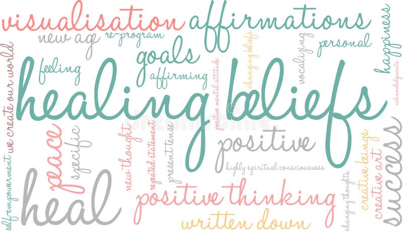 Healing Word Cloud on a White Background Stock Vector - Illustration of ...