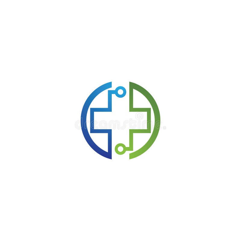 Healt Tech Logo Template Icon Stock Illustration - Illustration of ...