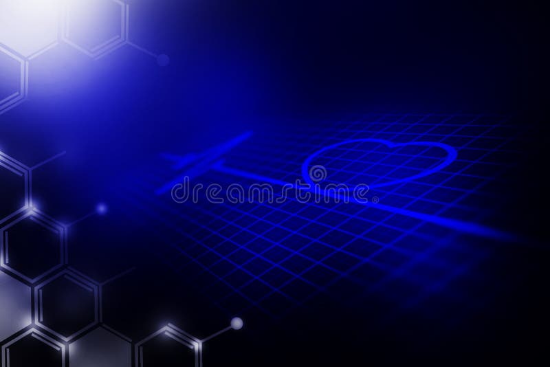 Health Abstract Background, the Graph and Heart Stock Illustration ...