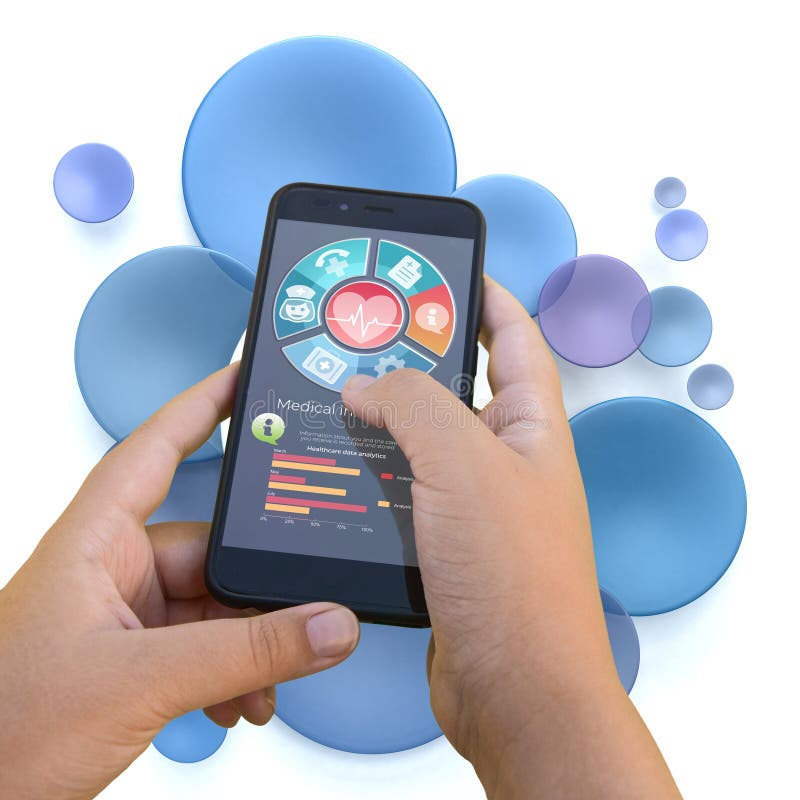 Health app generic stock image. Image of application - 194955167