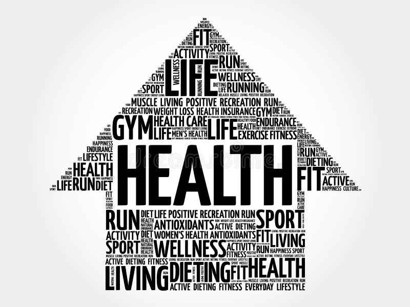 Health Arrow Shows Well Healthcare and Men 3d Rendering Stock ...