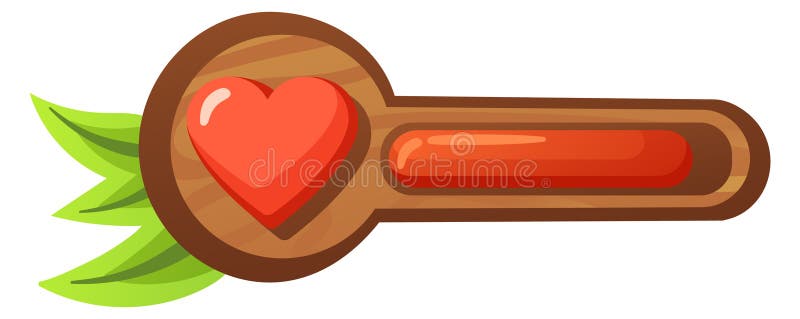 Health Bar Cartoon Gui Element. Game Interface Stock Vector ...