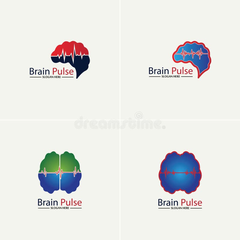 Health Brain Pulse Logo Template Design Vector, Emblem, Design Concept ...