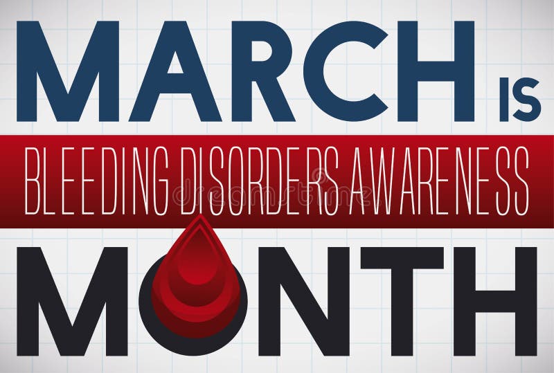 Design with Blood Drop and Label Promoting Bleeding Disorders Month ...