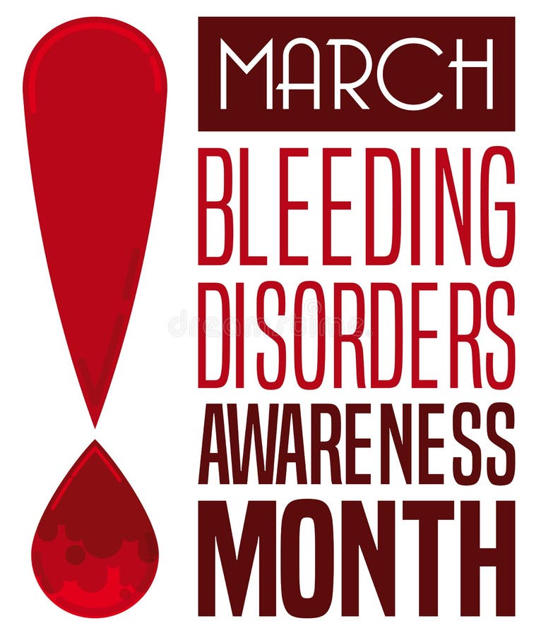 Warning Symbol Promoting Bleeding Disorders Awareness Month, Vector ...