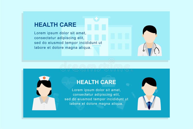 Health care banner design stock vector. Illustration of horizontal ...