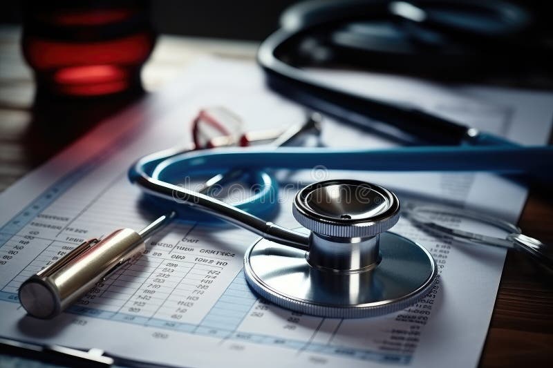 Health Care Concept. Doctor with Analysis Chart Stock Illustration ...