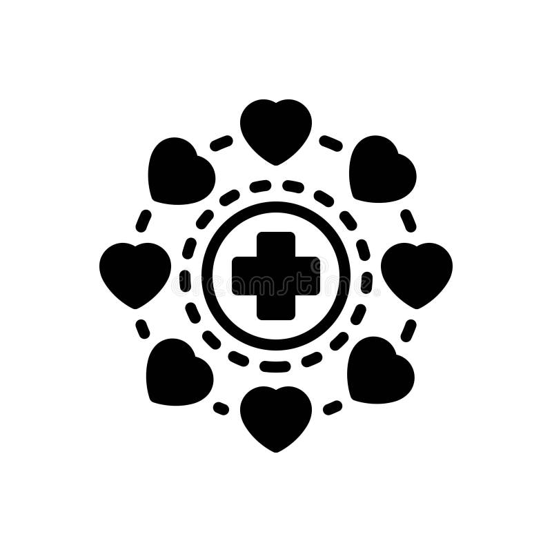 Black Solid Icon for Health Care, Health and Safe Stock Illustration ...