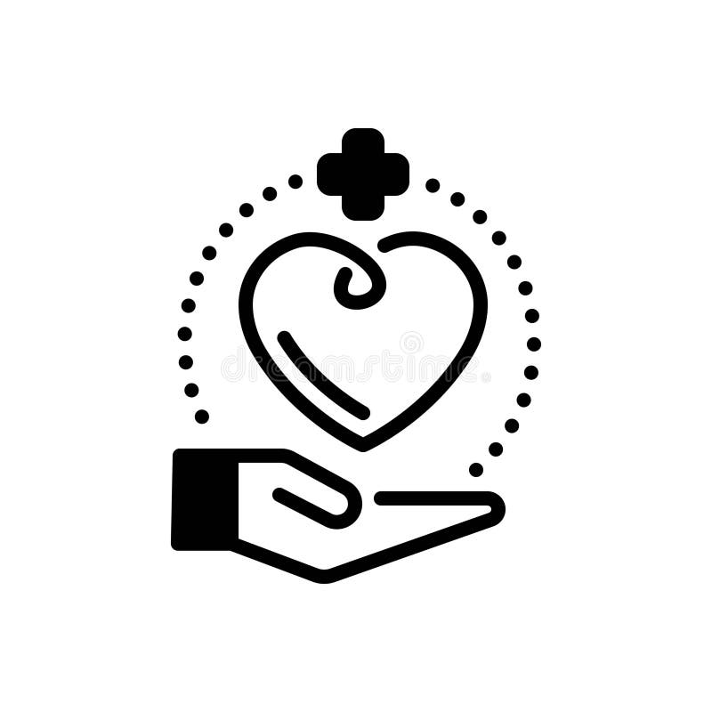 Black Solid Icon for Health Care, Medical and Safe Stock Photo - Image ...