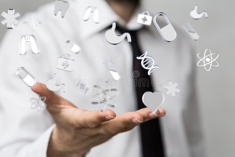 A Health Care Icon Pattern Medical Innovation Concept Stock Photo ...