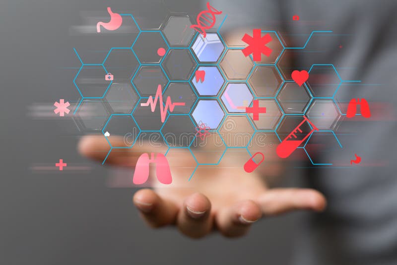 A Health Care Icon Pattern Medical Innovation Concept Stock Photo ...