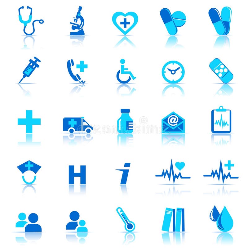 Basic - medical icons stock vector. Illustration of file - 19823022