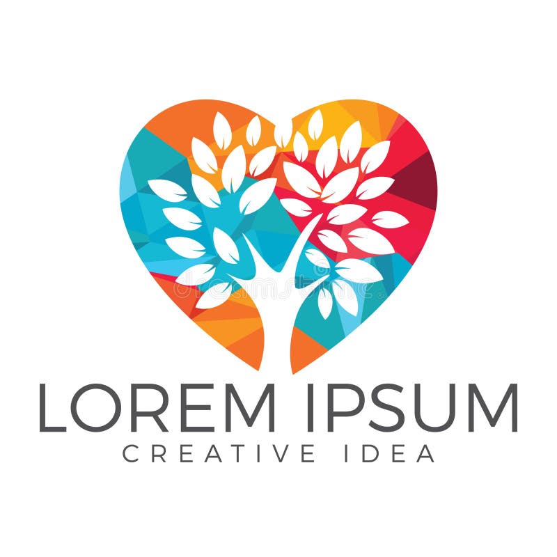 Heart Tree Logo stock vector. Illustration of branch - 131275835