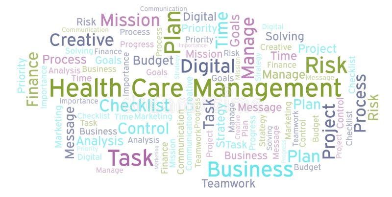 Health Care Management Word Cloud, Made with Text only Stock ...