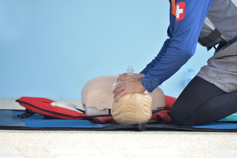 CPR Trainner Basic Life Support Stock Photo - Image of life, assistance ...