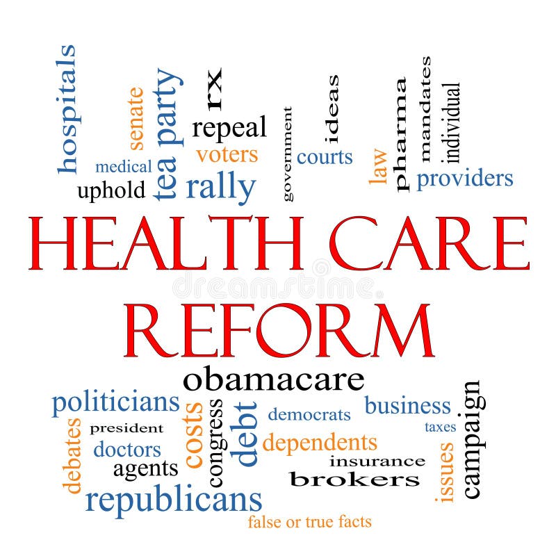 Health Care Reform Word Cloud Concept Stock Illustration - Illustration ...