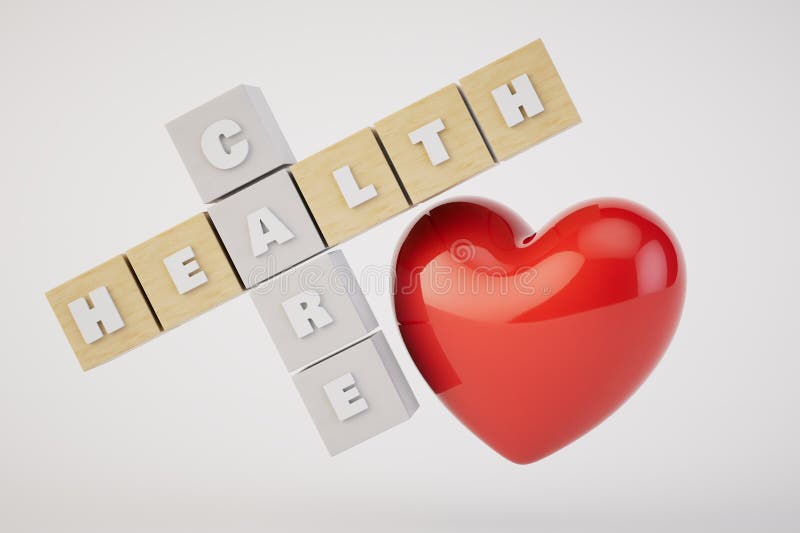 Health Care System in the Field of Cardiology. 3D Render Stock ...