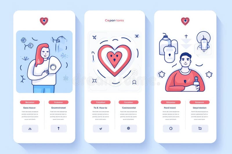 Health Care Ux Ui Application. Generative AI Stock Illustration ...