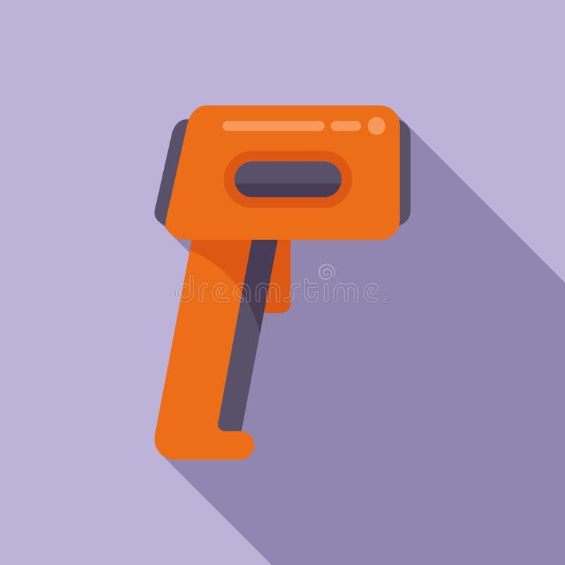 Health Check Gun Icon Flat Vector. Scanner Device Stock Vector ...