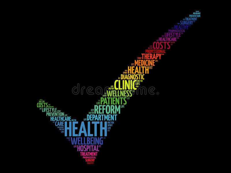 HEALTH check mark stock illustration. Illustration of healthcare - 89132872