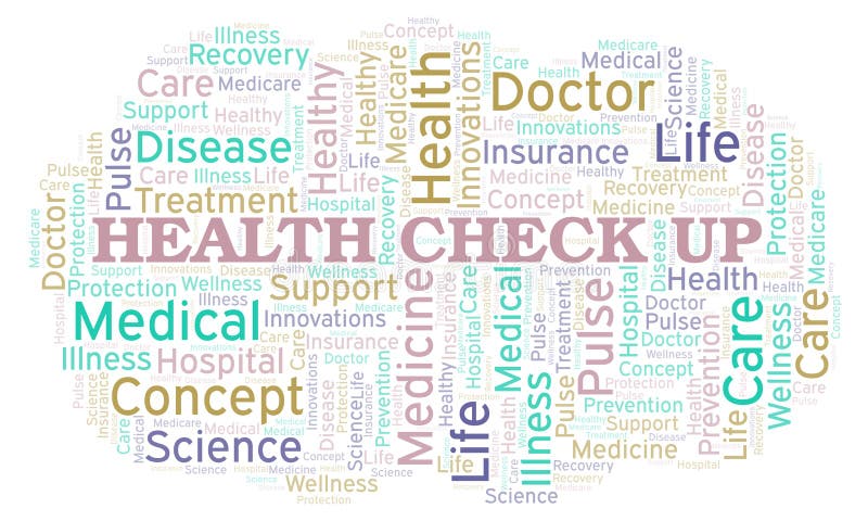Health Check Up word cloud stock illustration. Illustration of disease ...