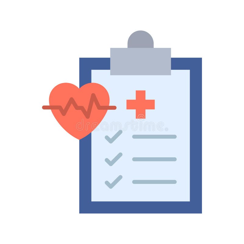 Health Checkup Icon Vector Image Stock Vector Illustration Of