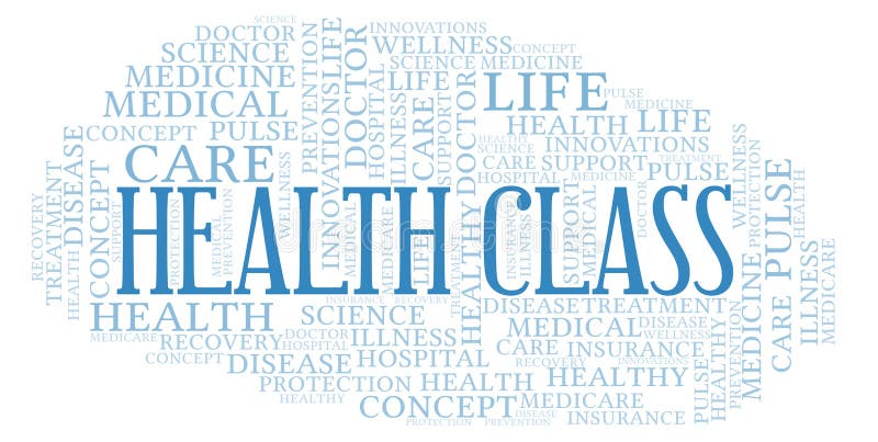 Health Class word cloud stock illustration. Illustration of wordcloud ...
