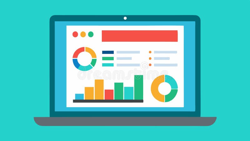 Health Dashboard a Closeup of a Laptop Screen Displaying a Vibrant ...