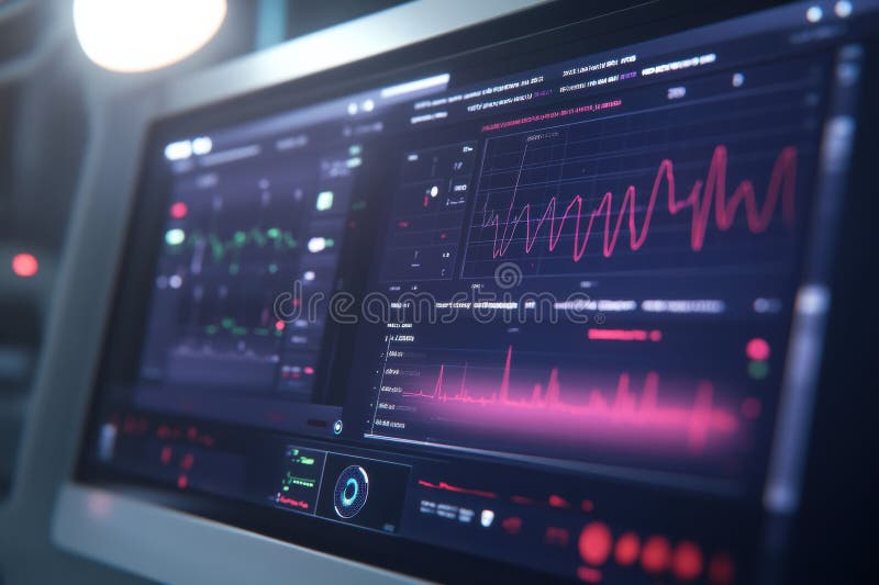 Health Data Visualization with Graphs and Pulse Readings Showcasing ...