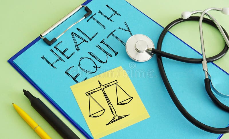 Health Equity is Shown Using the Text Stock Image - Image of equal ...